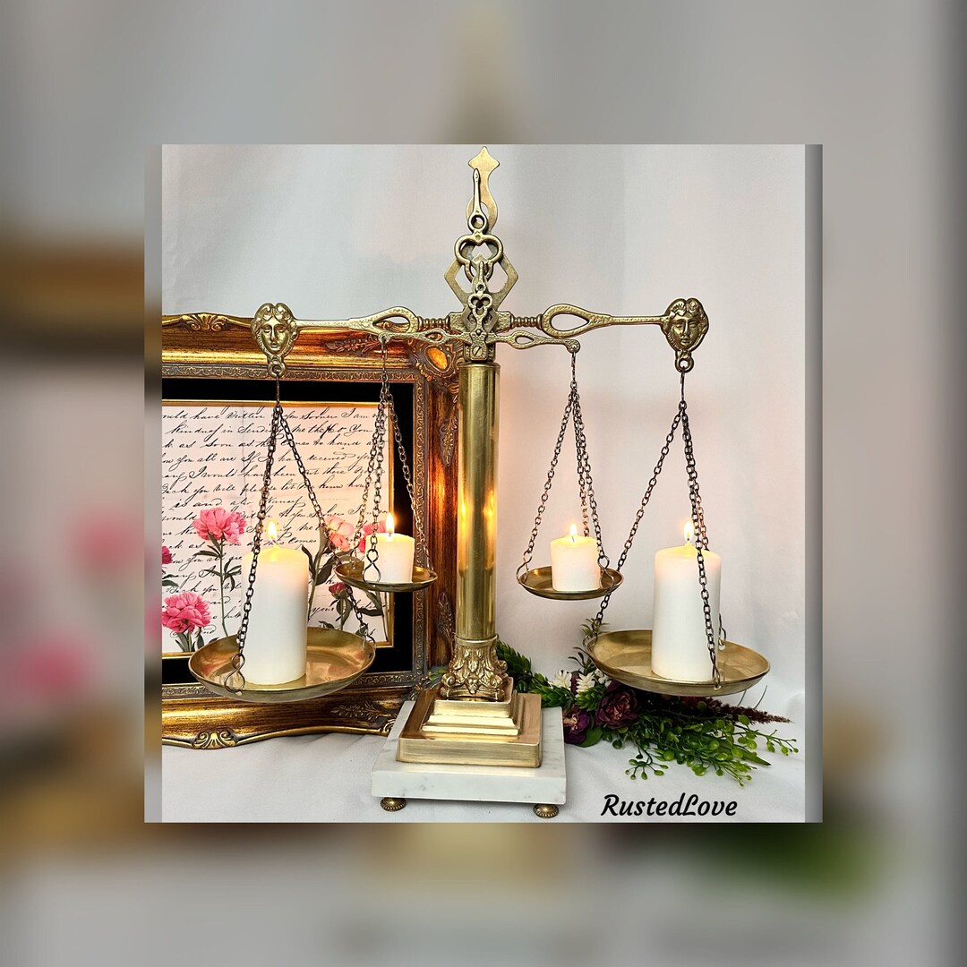 Vintage Justice Scale / Scales of Justice / Vintage Brass and - Etsy