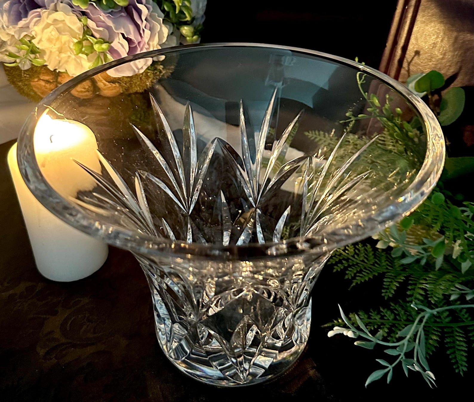 Vintage Waterford Crystal Caprice Bowl, Marquis Collection, Fan Cut - Etsy