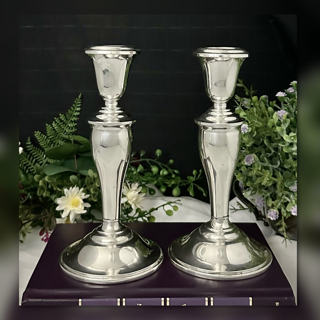 Gorham Sterling Silver Candle Holders / Sterling Candlesticks ...