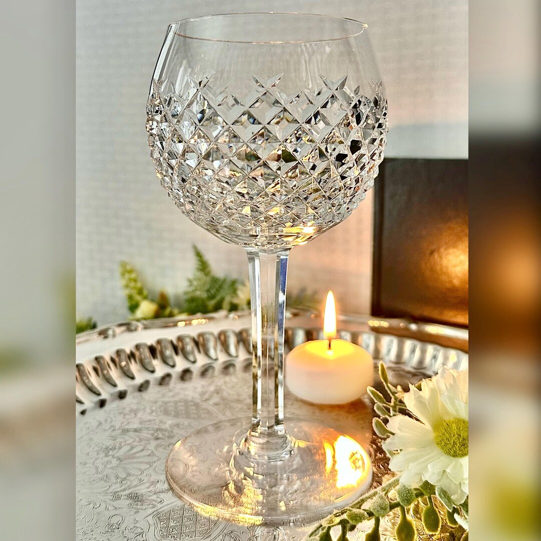 Alana Waterford Crystal Oversized Wine Glass / Vintage Alana Waterford ...
