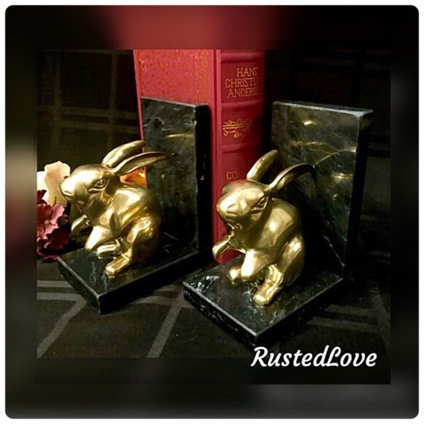Brass Rabbit Bookends - Etsy
