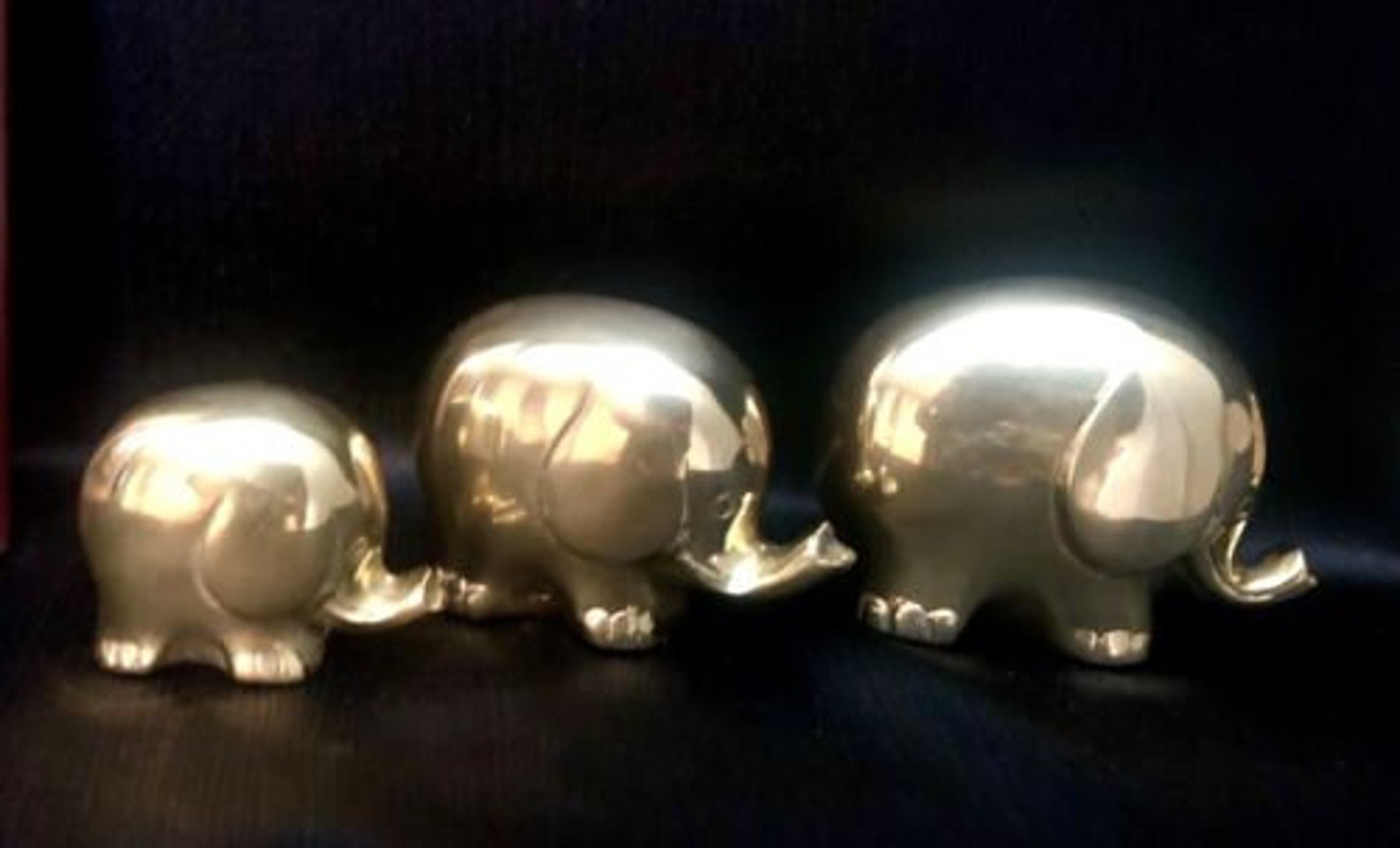 Vintage Brass Elephants / Elephant Statues / Solid Brass / - Etsy