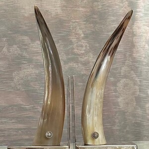 Horn and Metal Book Ends / Horn Statues by Jonh Richard / Natural Horn ...