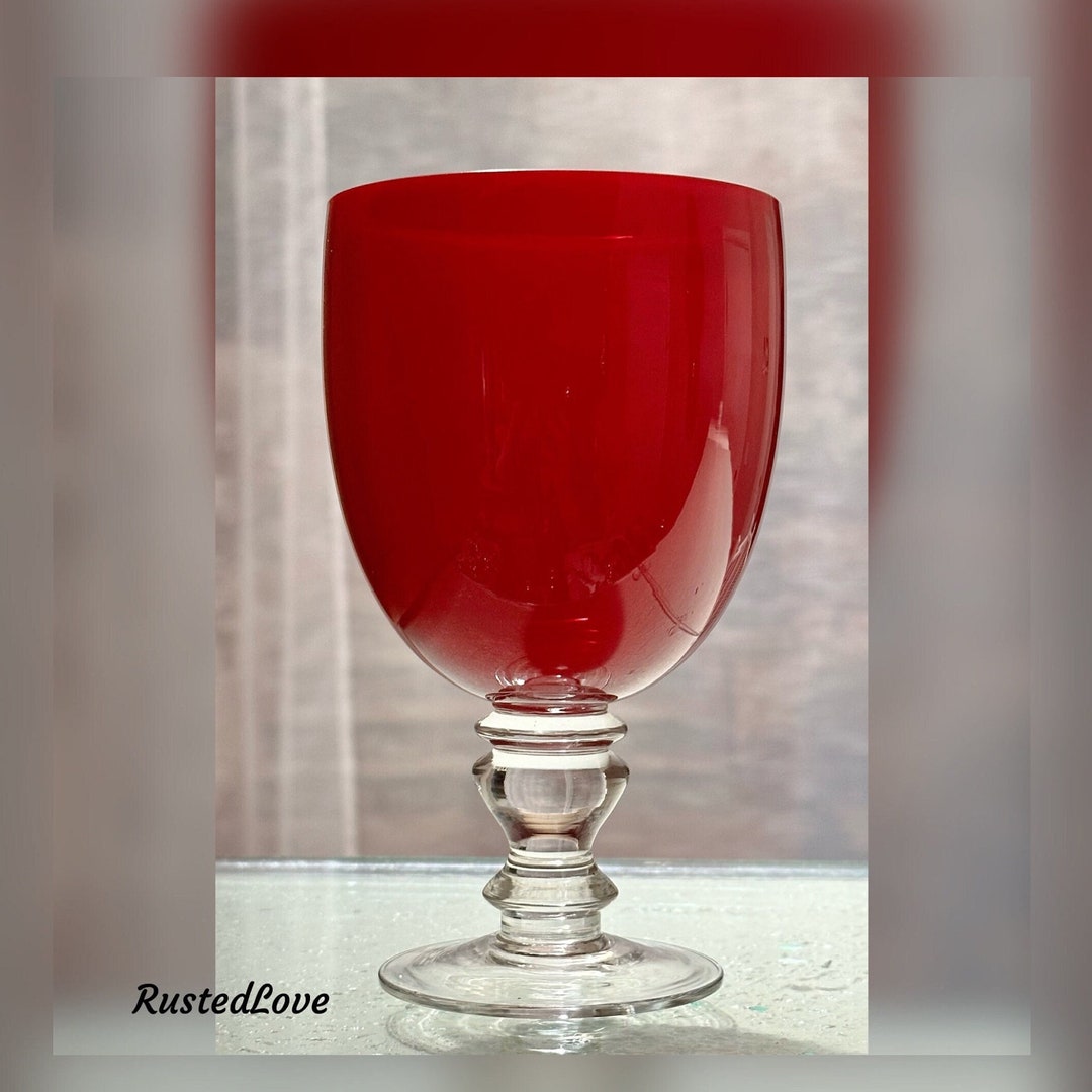 Zirke Camelot Red Water Glass / Vintage Red Water Goblet / - Etsy
