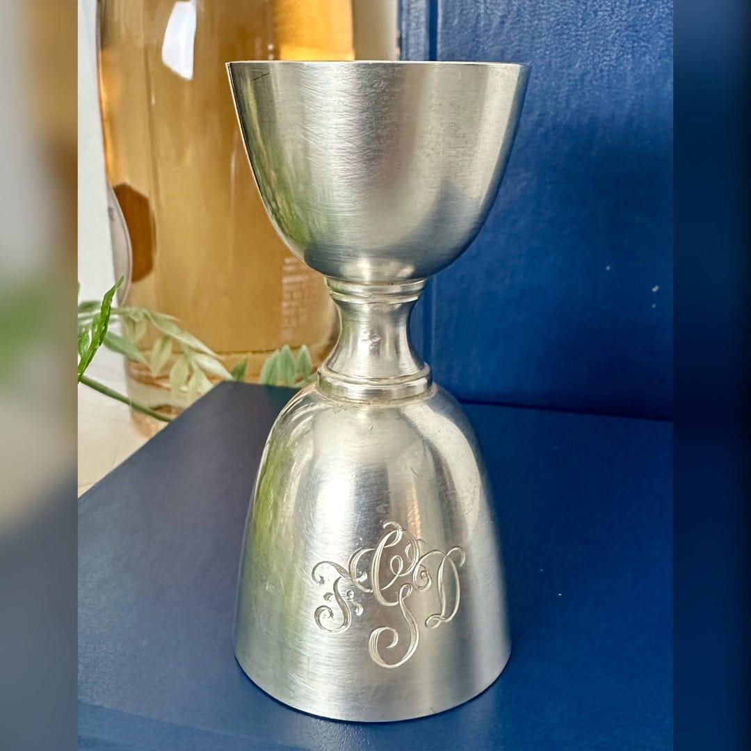 Sterling Silver Double Jigger / Vintage Sterling Jigger Barware ...