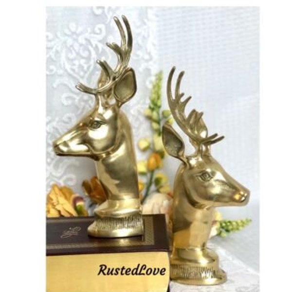 Brass Deer Bookends - Etsy