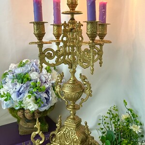 Italian Brevettato "style" Brass Candelabra / Bronze Vintage Baroque ...
