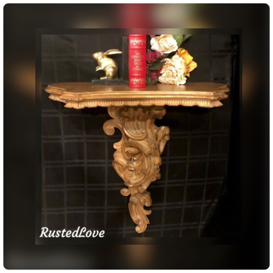 Antique Italian Wall Shelf / Gilded Carved Shelf / Acanthus - Etsy