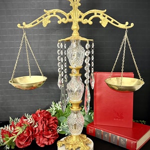 Vintage Baroque Scale / Gold Finished Decorative Scale With Hanging ...