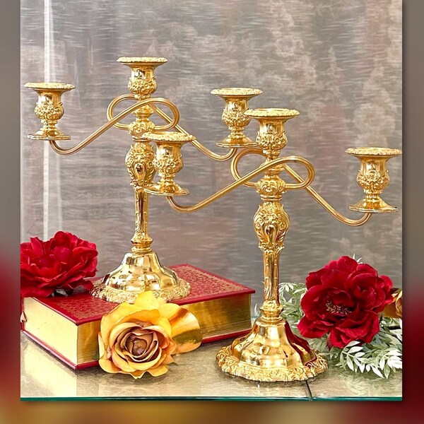 Gold Candelabra - Etsy
