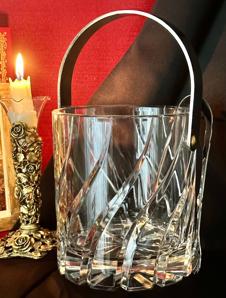 Vintage Mikasa Olympus Ice Bucket, Hand Blown Crystal Champagne Chiller ...