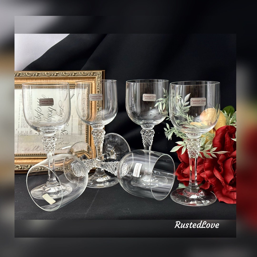 Vintage Schott Zwiesel Claret Wine Glasses - Set of 6, Solitair Pattern ...