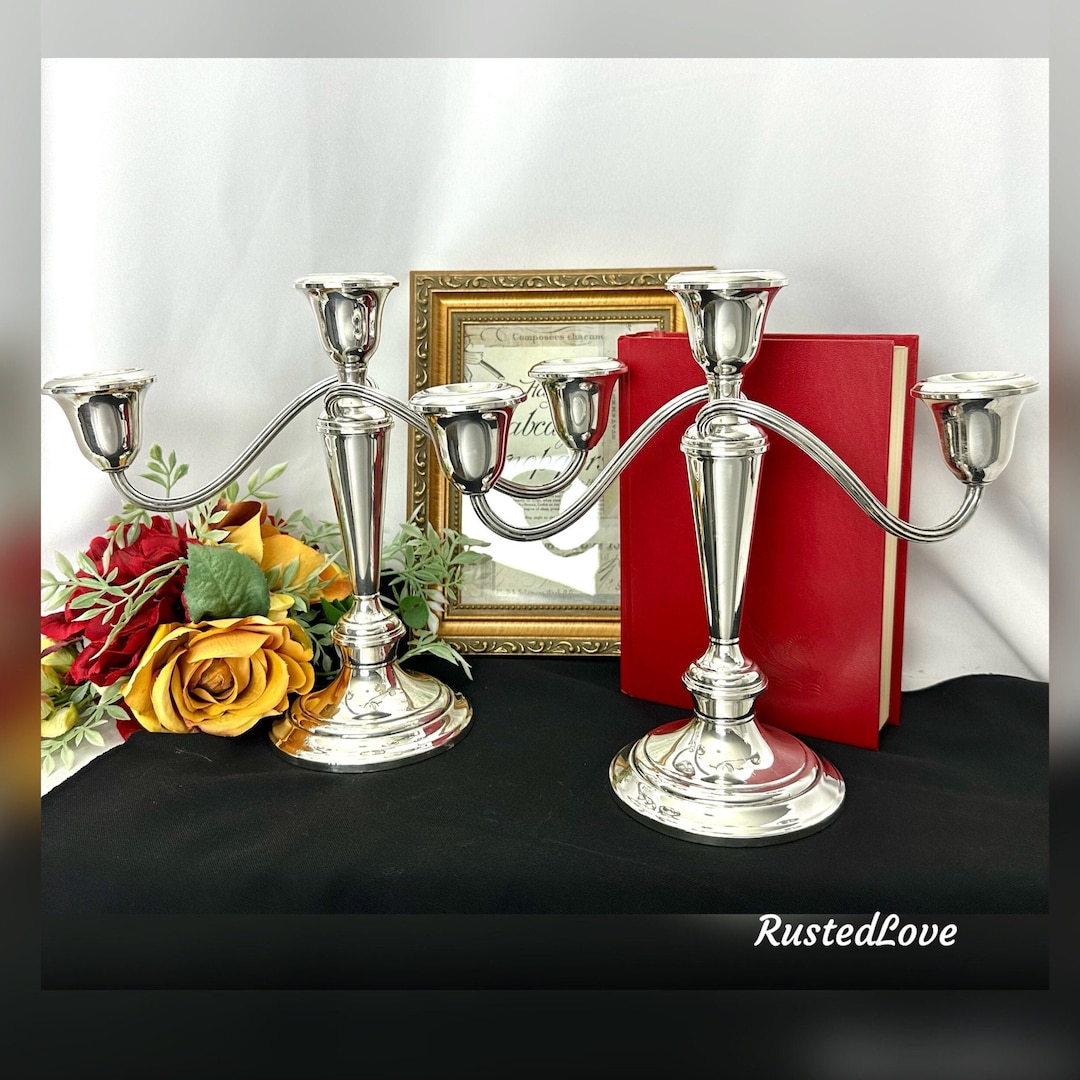 Gorham Sterling Silver Candelabras / Gorham Puritan Candelabras ...