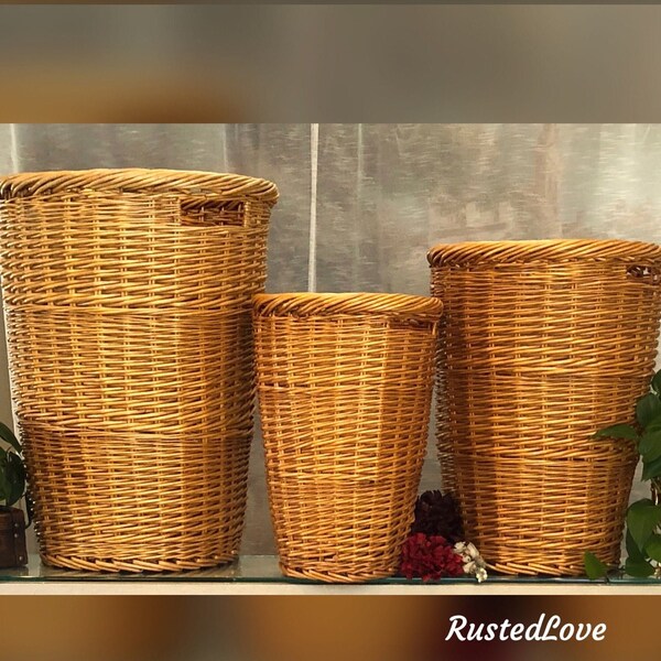 Tall Wicker Planter - Etsy