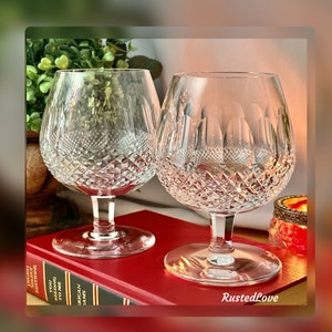 Waterford Crystal Colleen Brandy Glasses / Colleen Short Stem Brandy Glasses / Vintage Waterford ...