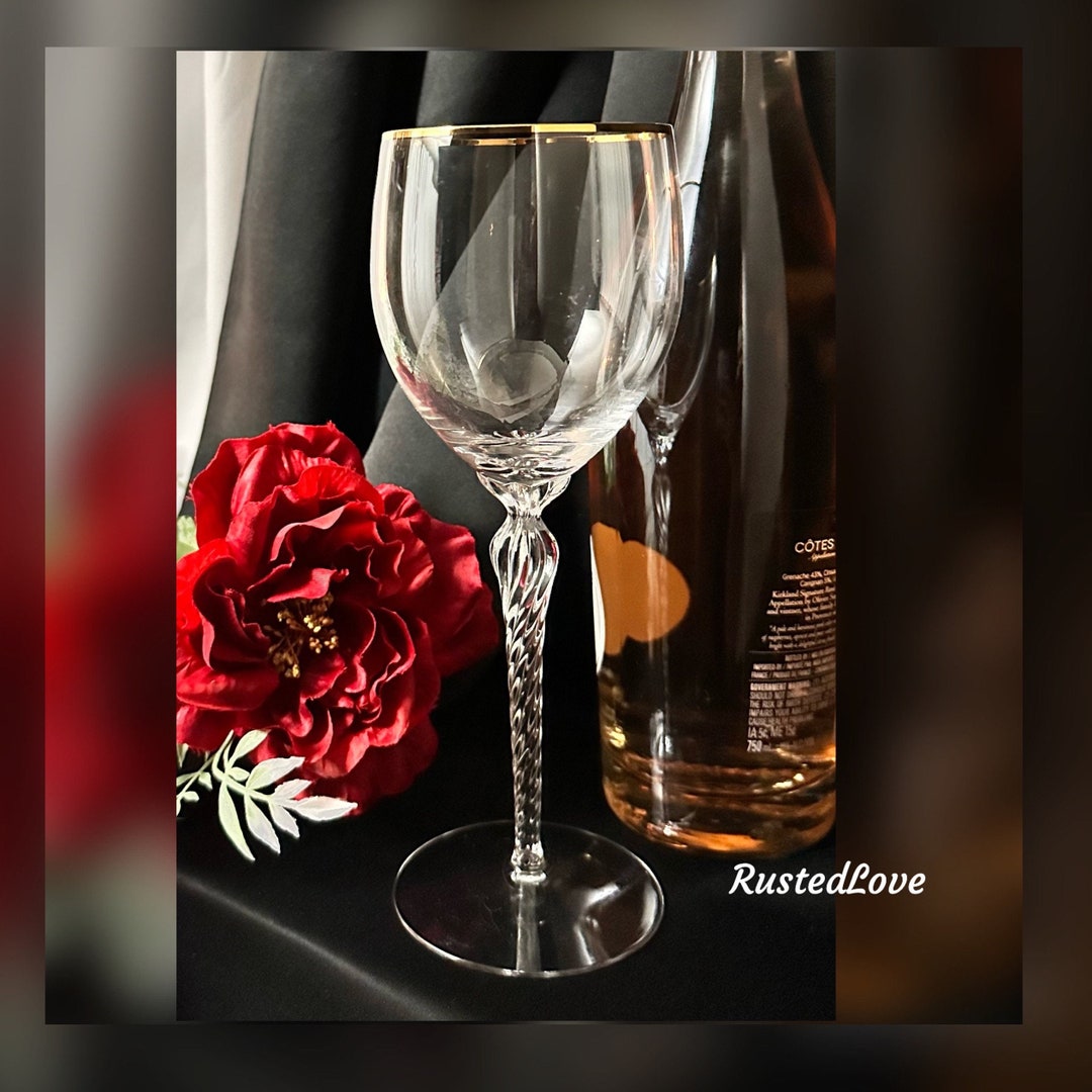 Lenox Monroe Water Glass / Lenox Gold Trim Water Goblet / Non Optic ...