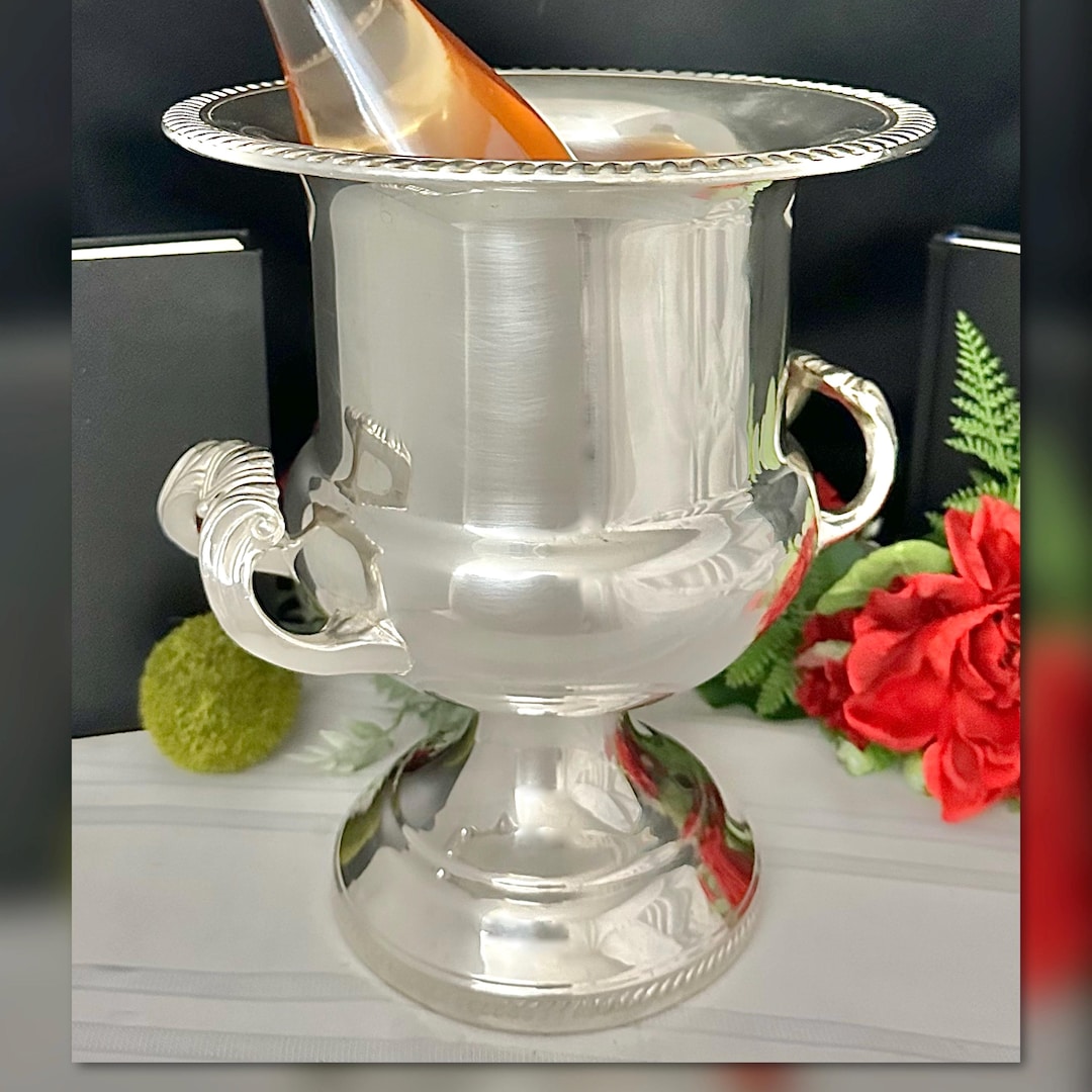 Vintage Silver Plated Champagne Bucket / Rogers Silver Plated Ice ...