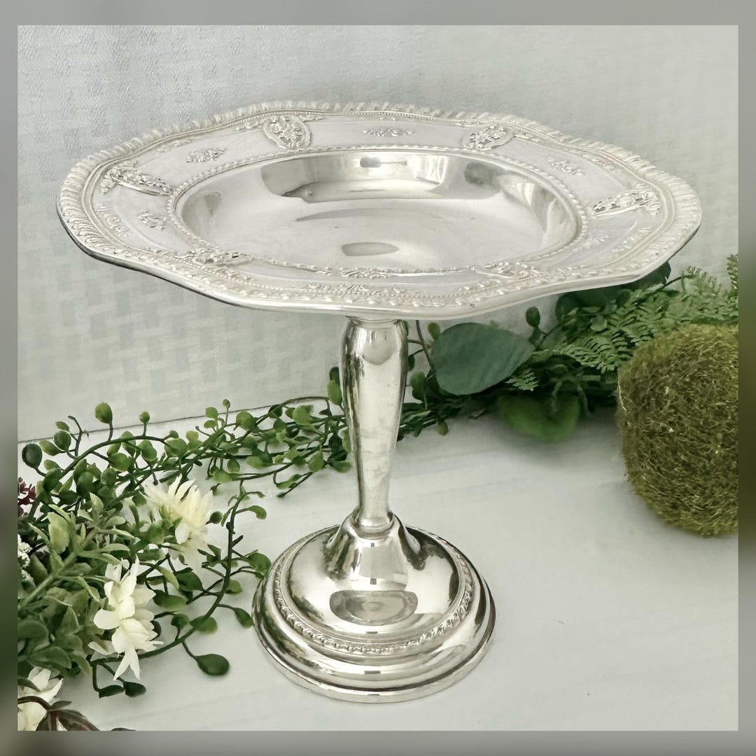 Wallace Rose Point Sterling Silver Compote Dish / Wallace Silver Co ...