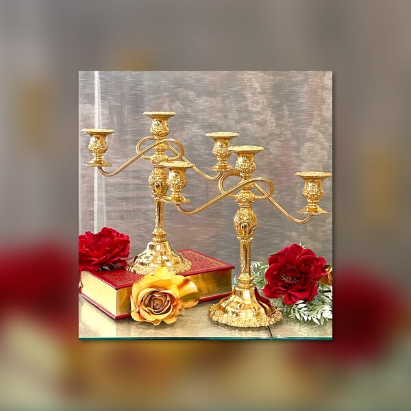 Gold Candelabra - Etsy