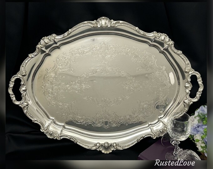 Gorham Silver Plated Tray / Gorham Strasbourg Tea & Coffee Butlers Tray ...
