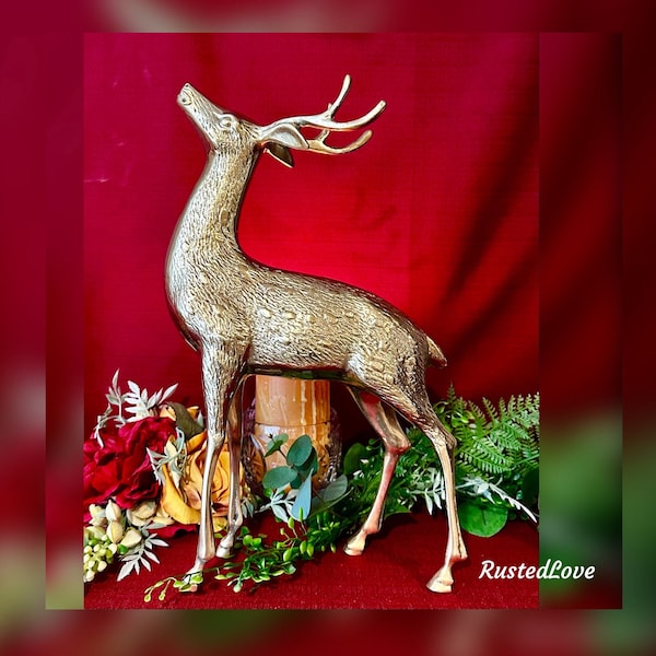 Brass Reindeer - Etsy