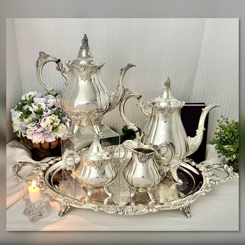 Silver Plate Tea Set - Etsy