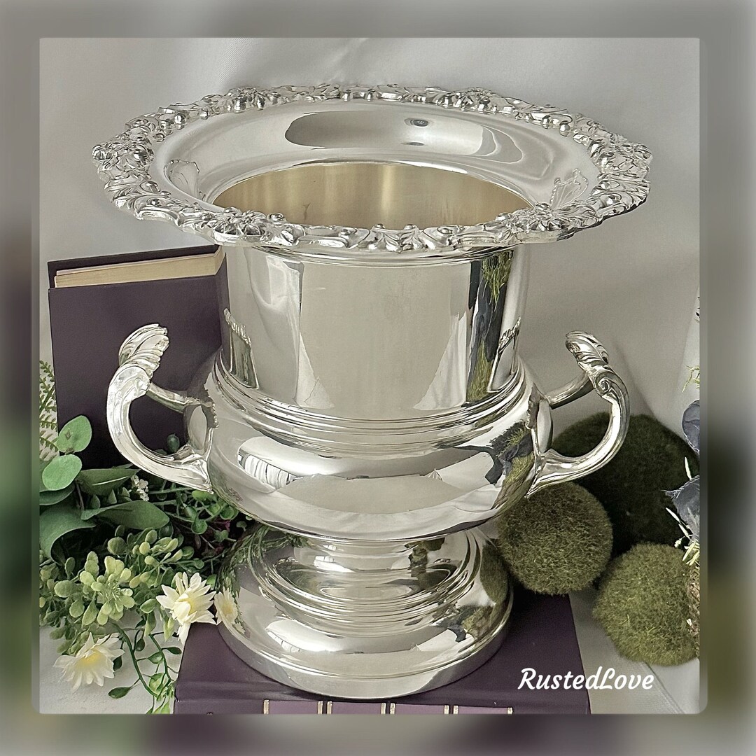 Vintage Champagne Bucket / FB Rogers Ice Bucket / Silver Plated Trophy ...