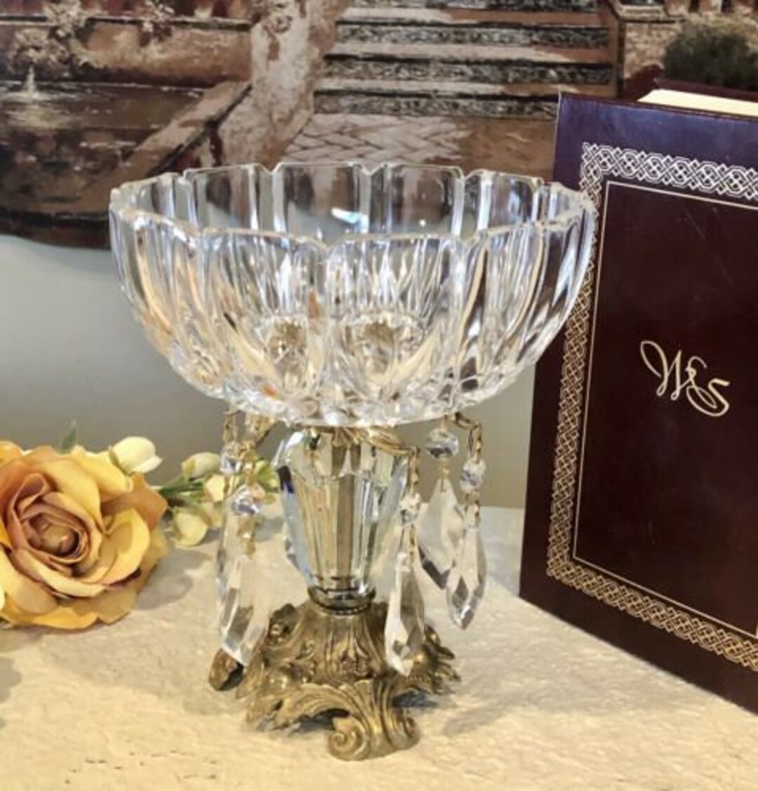 Vintage Baroque Bowl / Glass Centerpiece Bowl / Crystal Bowl / - Etsy