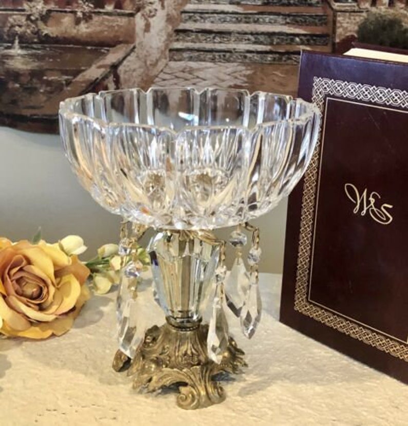 Vintage Baroque Bowl / Glass Centerpiece Bowl / Crystal Bowl / - Etsy