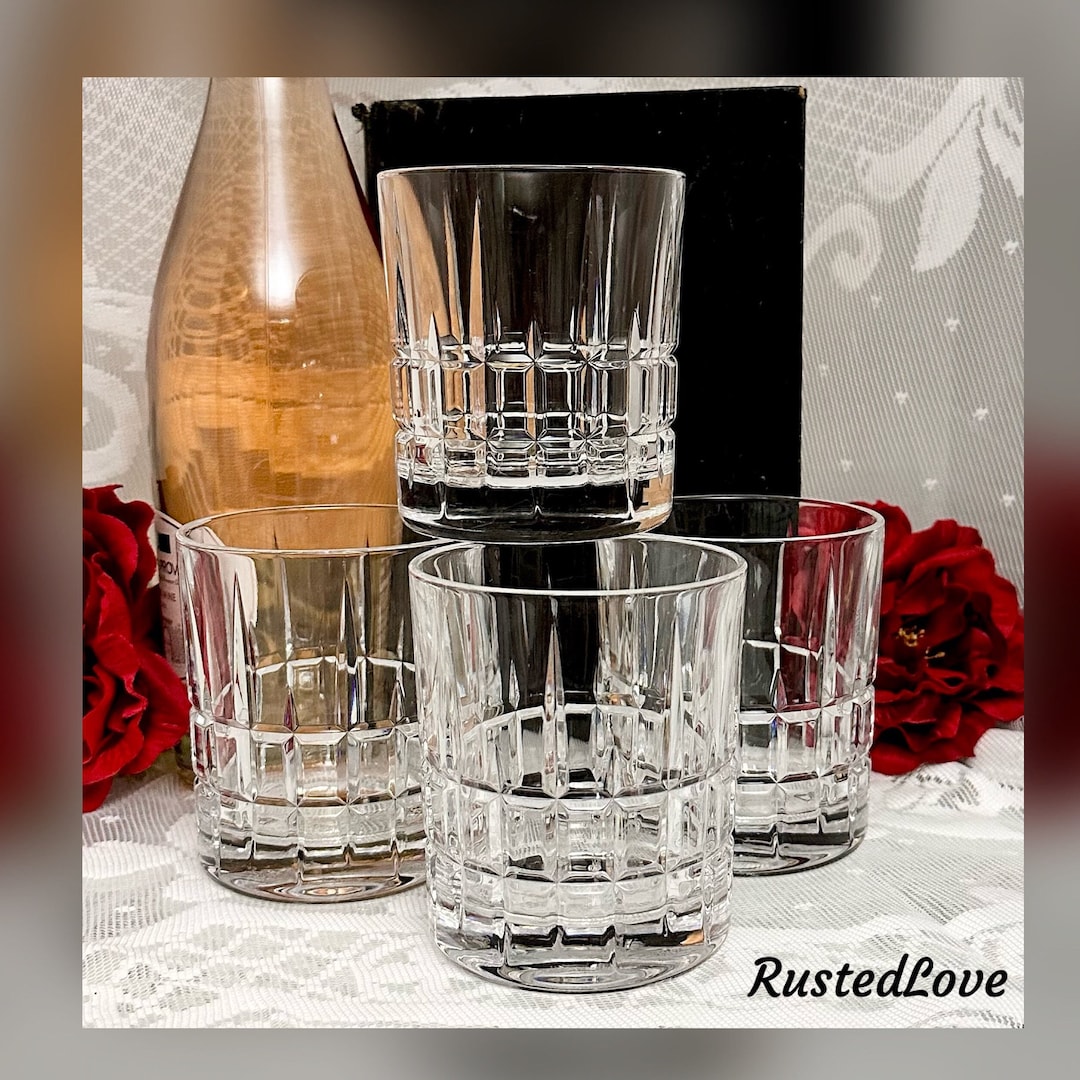 Bohemian Crystal Old Fashioned Glasses / Vintage Bohemia Crystal ...