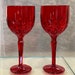 Waterford Crystal Water Glasses / Red Brookside Glasses / Red Water ...