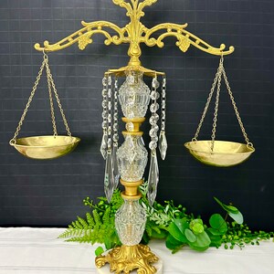 Vintage Baroque Scale / Gold Finished Decorative Scale With Hanging ...