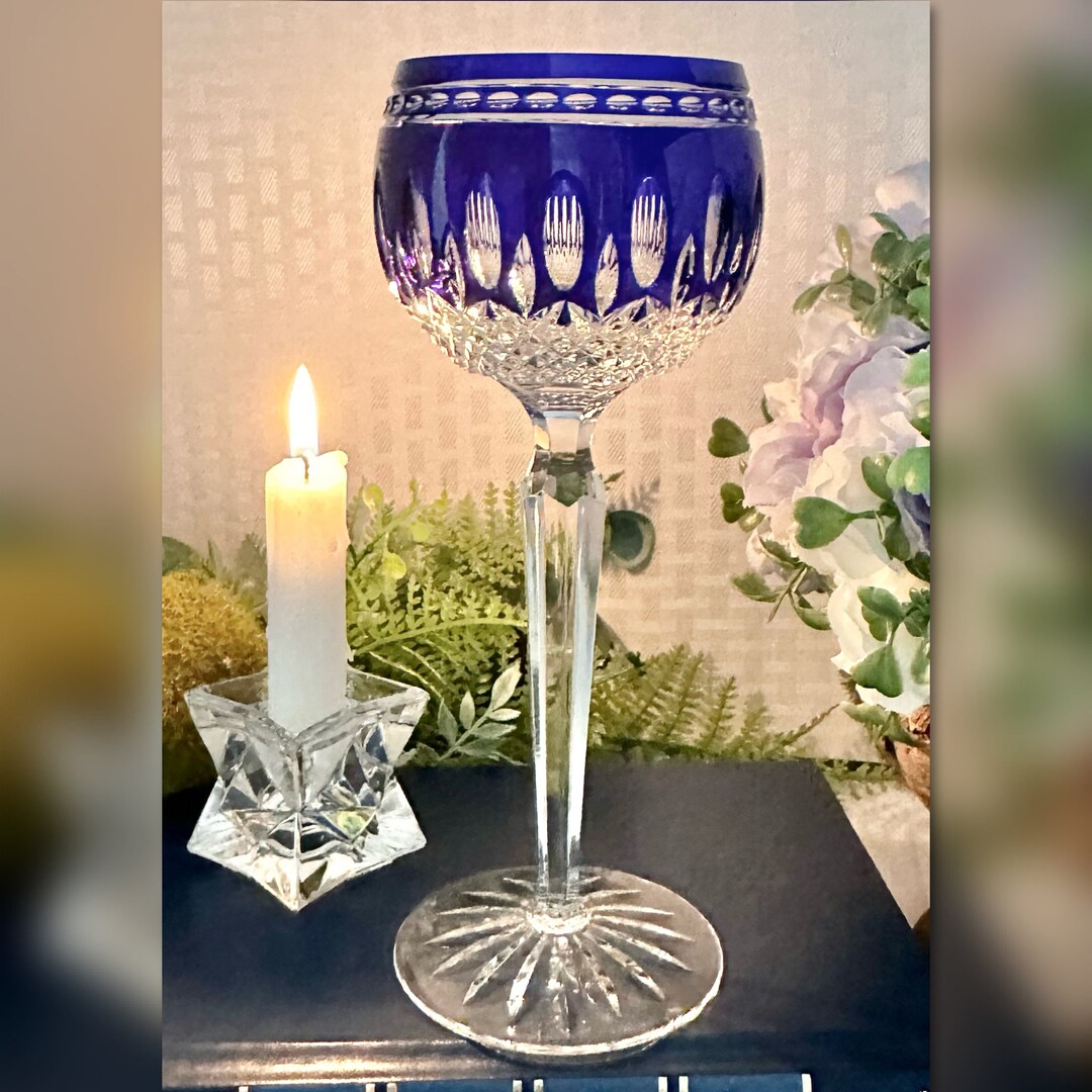 Waterford Claredon Cobalt Blue Wine Hock / Waterford Crystal Claredon ...