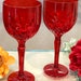 Waterford Crystal Water Glasses / Red Brookside Glasses / Red Water ...