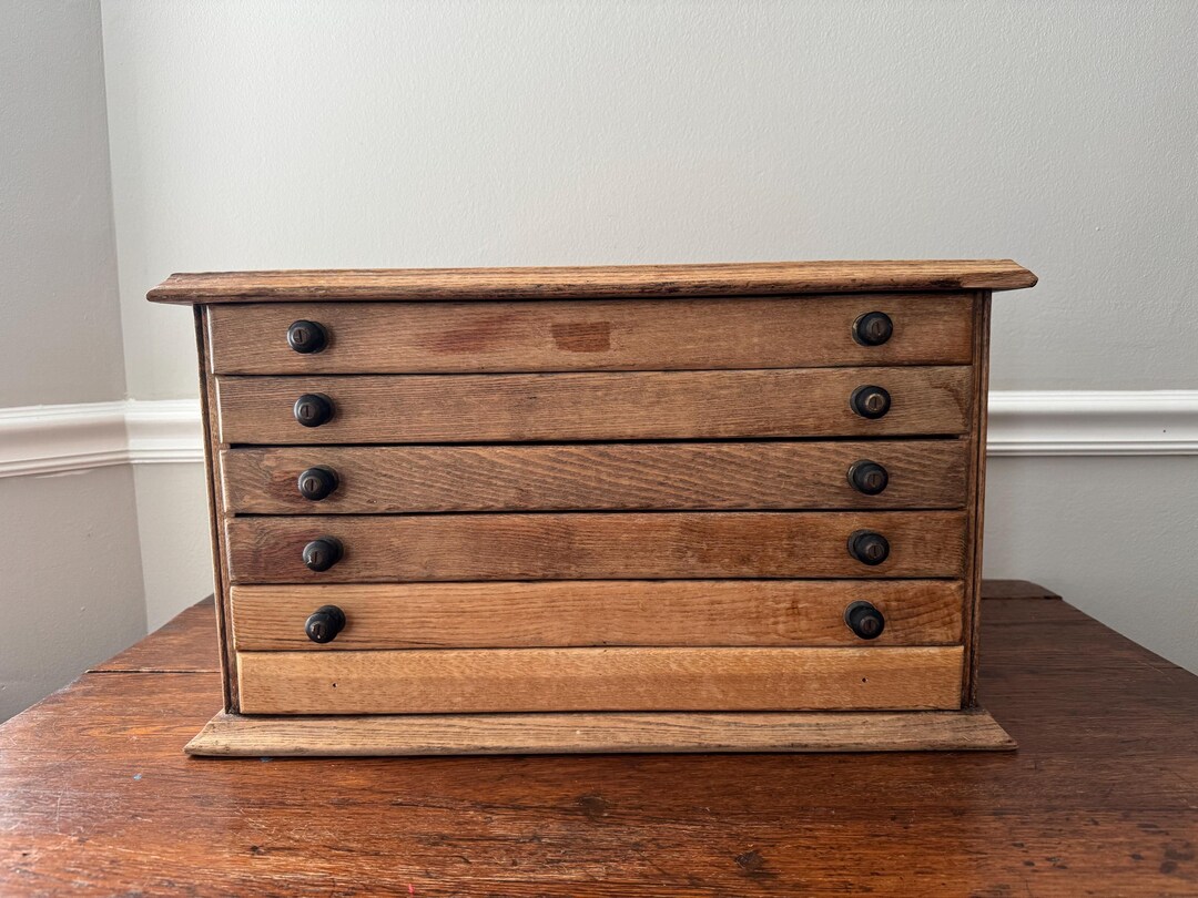 Antique Watchmakers 6 Drawer Wood Cabinet - Etsy