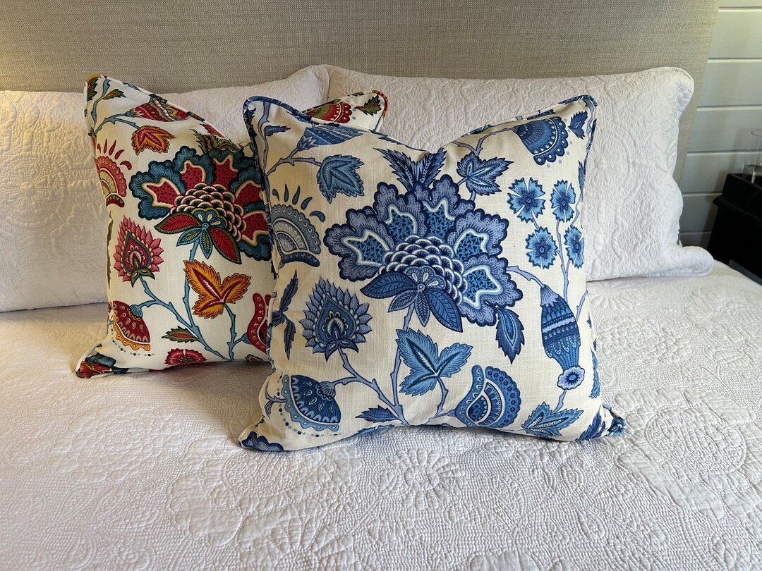 Hamptons Style Cushions, Cotton Cushions, Jacobean Cushions, Hamptons ...