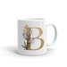 Golden Floral Monogram Letter B Mug, Unique Coffee Mugs, Novelty Coffee ...