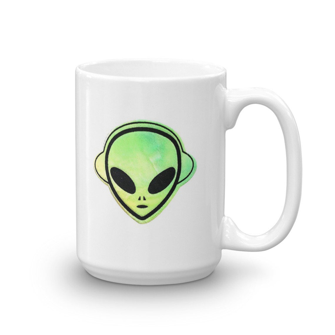 Alien Green Face Mug, Unique Coffee Mugs, Novelty Coffee Cup, Gift Idea ...