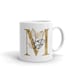 Golden Floral Monogram Letter M Mug Unique Coffee Mugs - Etsy UK