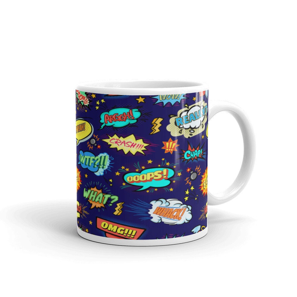 Comic Book Superhero Design (11) Mug / Comic Theme Mugs / Superhero ...