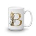 Golden Floral Monogram Letter B Mug, Unique Coffee Mugs, Novelty Coffee ...