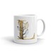 Golden Floral Monogram Letter L Mug, Unique Coffee Mugs, Novelty Coffee ...