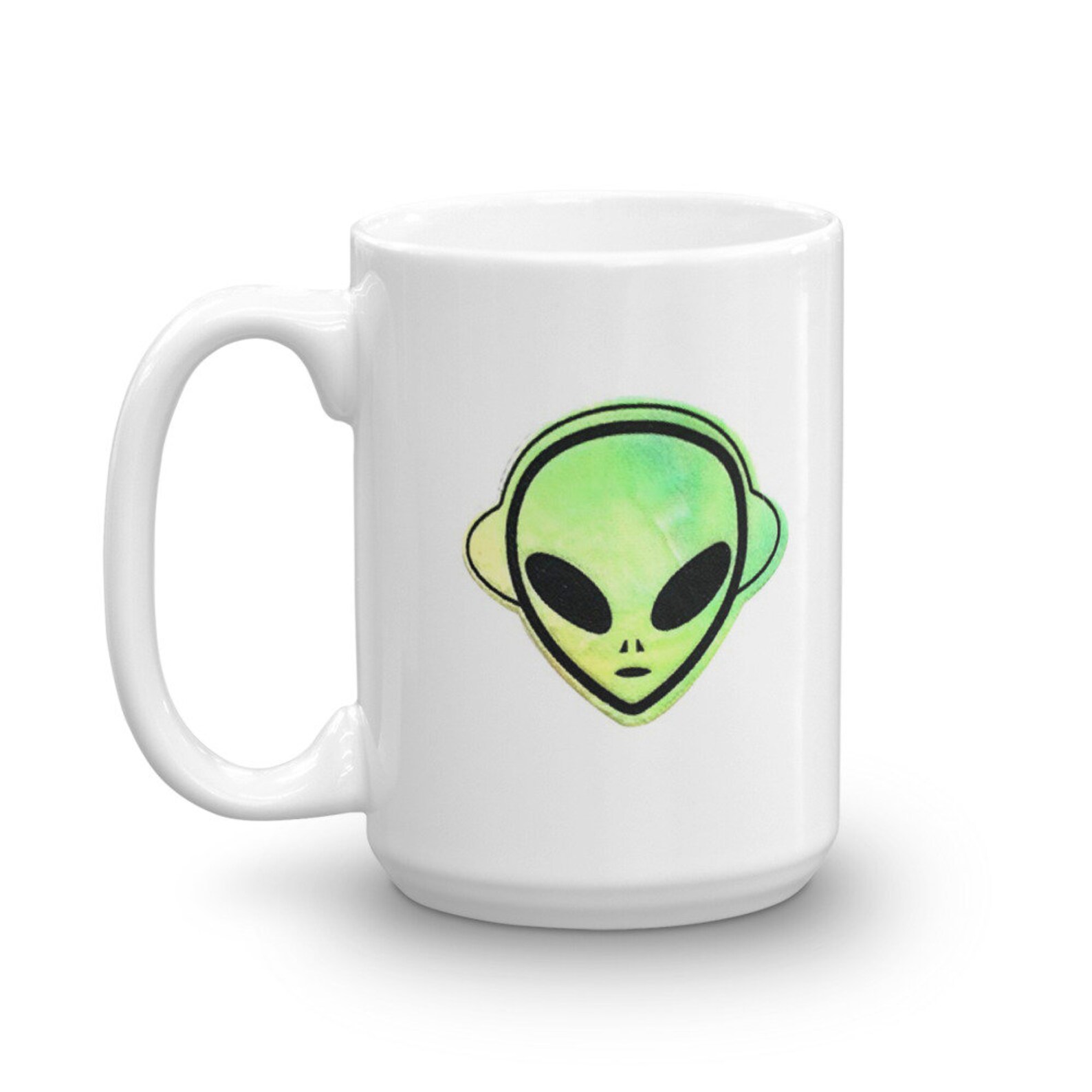 Alien Green Face Mug, Unique Coffee Mugs, Novelty Coffee Cup, Gift Idea ...