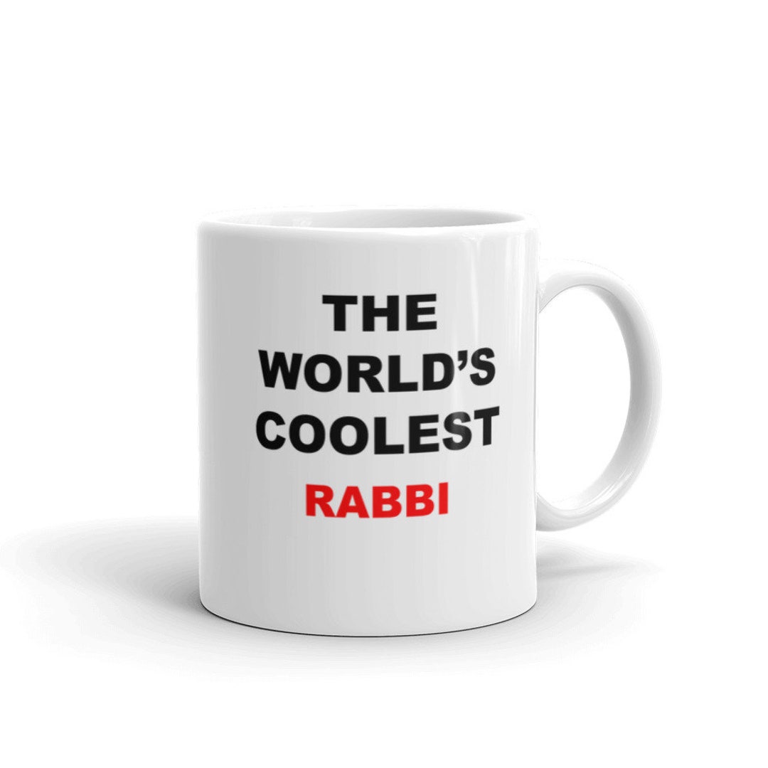 World's Coolest Rabbi Mug, Unique Coffee Mugs, Novelty Coffee Cup, Gift ...