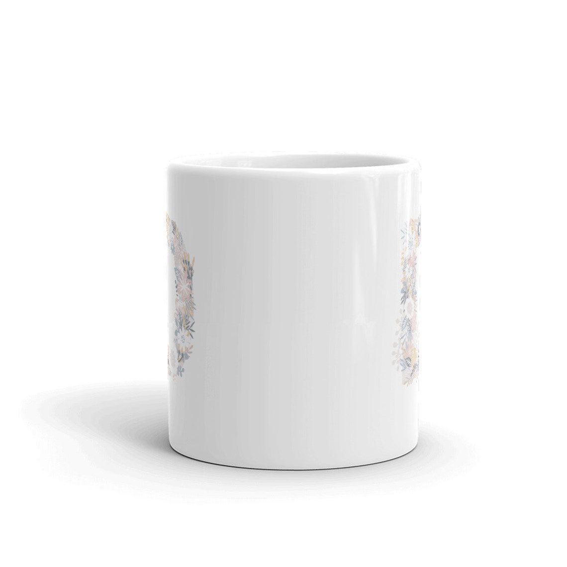 Monogram Letter Mug Nature Flowers Letter D | Coffee Mug, Travel Mug ...