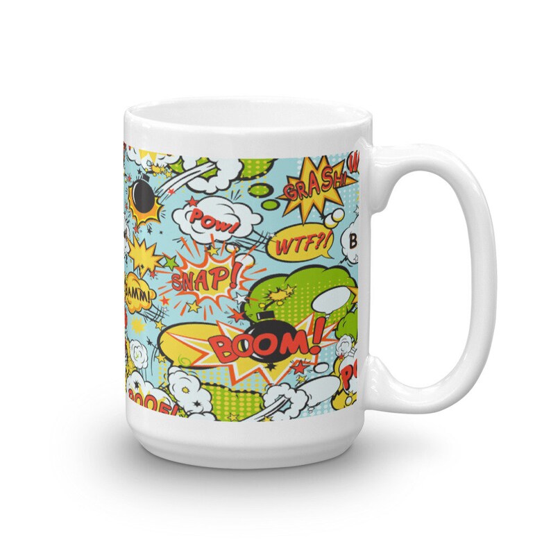 Comic Book Superhero Design (10) Mug / Comic Theme Mugs / Superhero ...