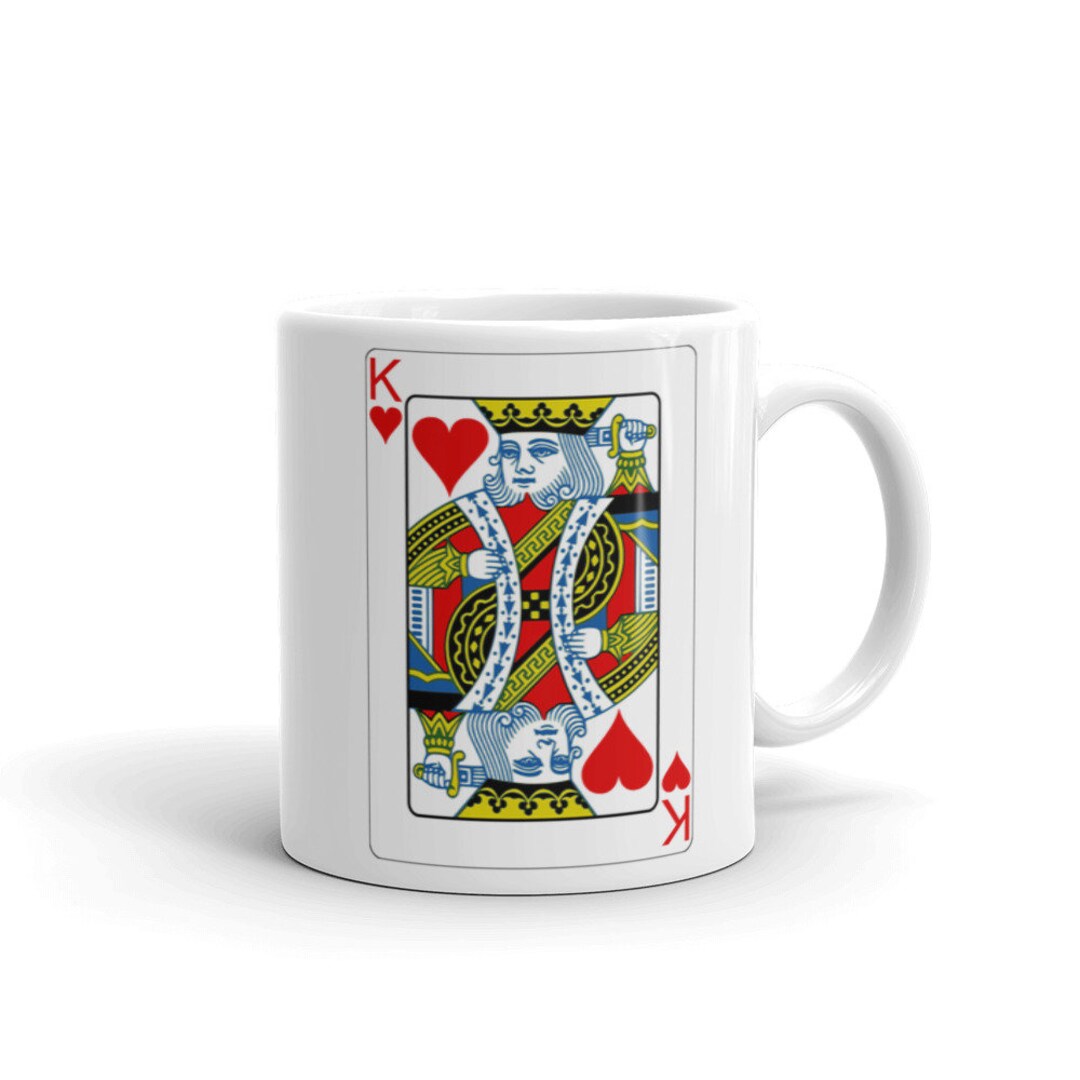 Coffee Mug Playing Card King of Hearts Mug, Unique Coffee Mugs, Novelty ...