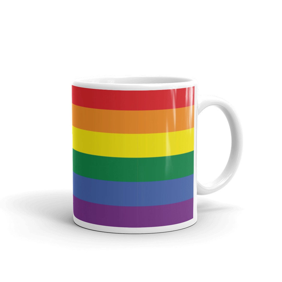 Gay Pride Rainbow Flag LGBTQ Mug Unique Coffee Mugs Novelty - Etsy