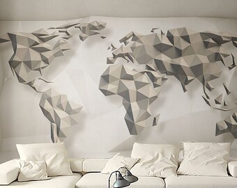 Embossed World Map - Etsy