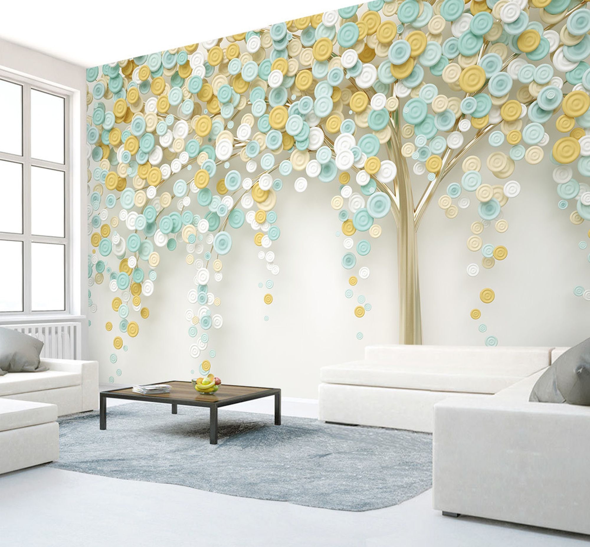 Floral Wall Mural Flowers Wallpaper Modern Home Decor for - Etsy